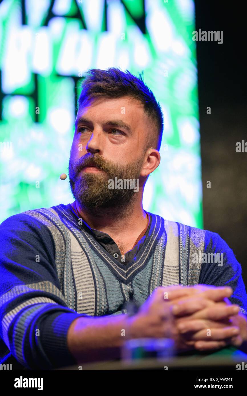 Hay-on-Wye, Wales, UK. 1st June, 2022. Nick Hayes, Ellen Miles, Louisa ...