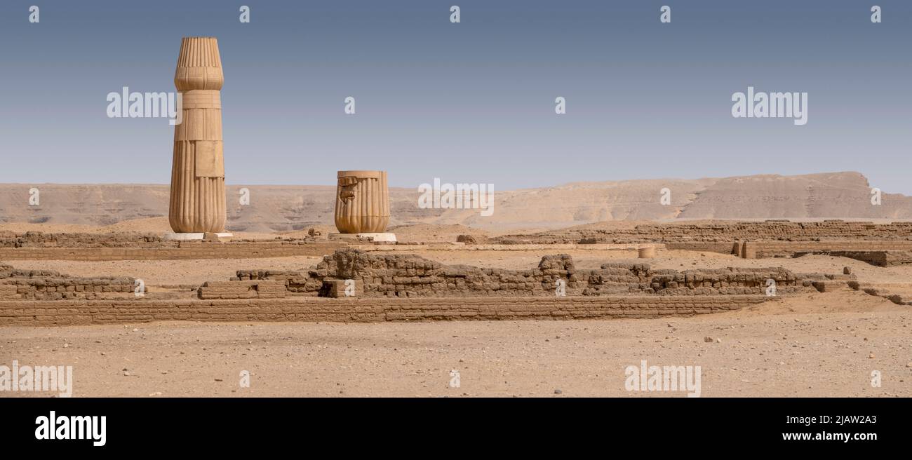 The Aten temple called the ‘Mansion of the Aten in Akhetaten’ with its ...