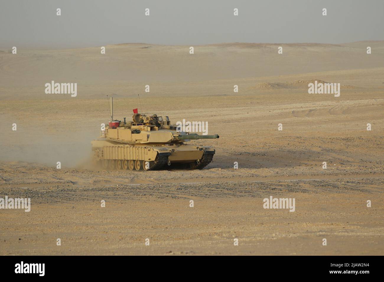 An M1 Abrams Tank moves into position for a Combined Arms Live Fire ...