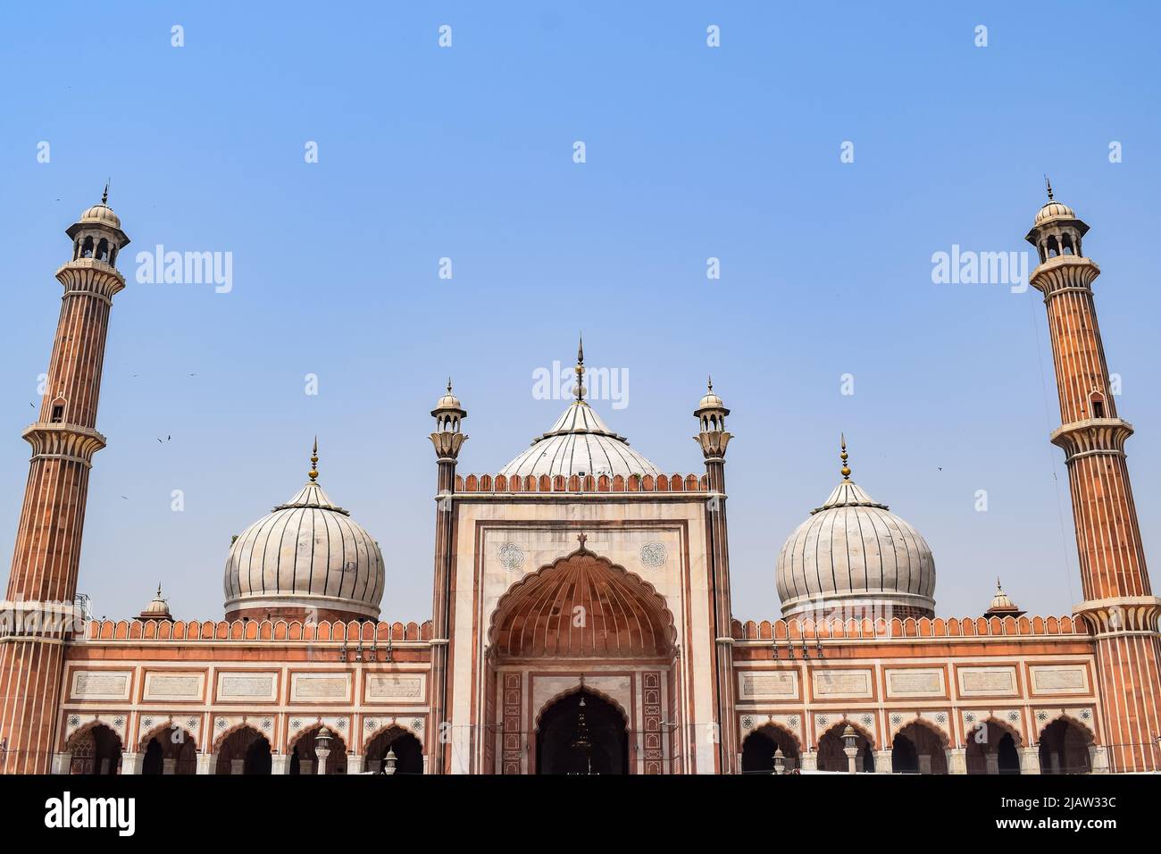Architectural detail of Jama Masjid Mosque, Old Delhi, India, The ...