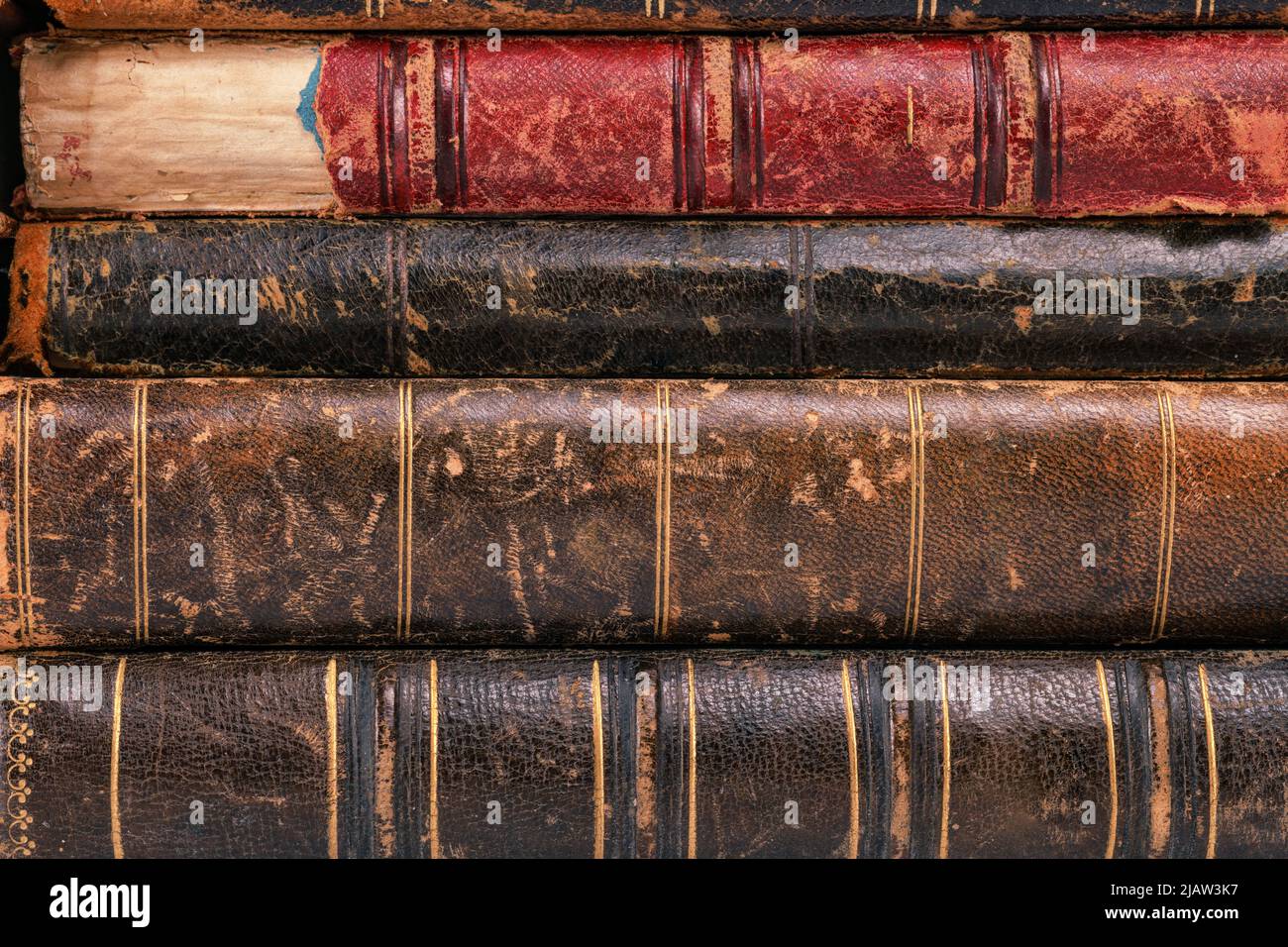 Old books obsolete covers close up for texture and background Stock ...