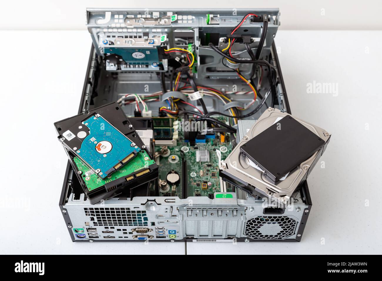 Woodville, Australia - October 15, 2021: Close-up top view of business ...