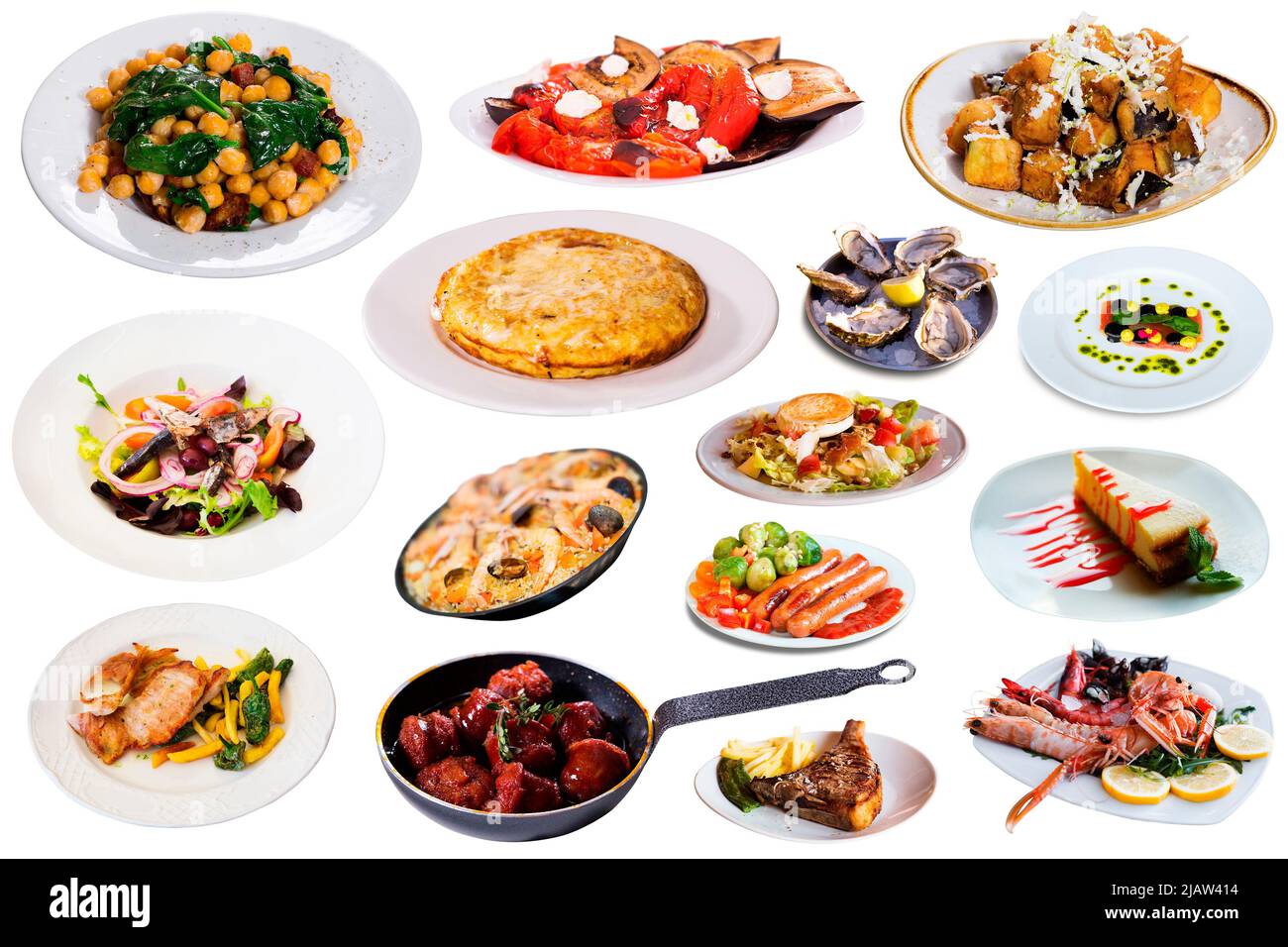 Collection of dishes isolated Stock Photo - Alamy