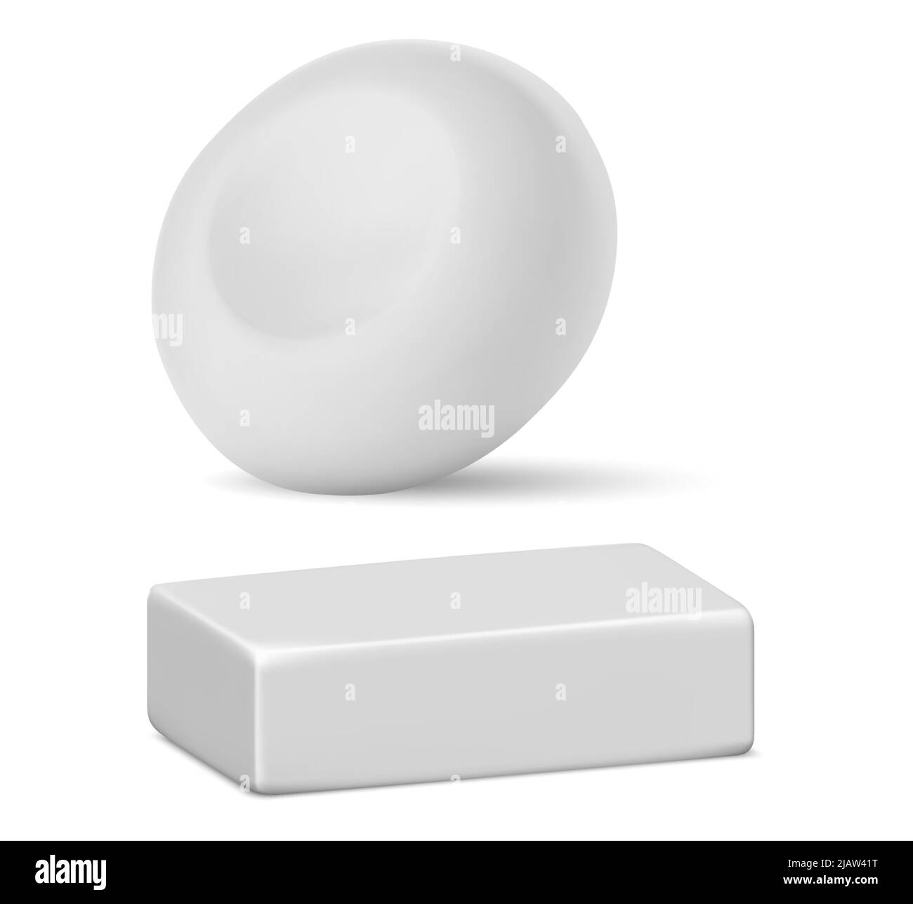 Soap bar mockup. Round and square cosmetics design. Solid hygiene ...