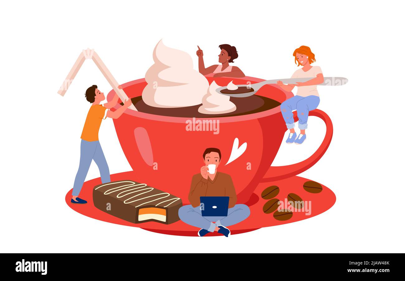 Man holding giant coffee hi-res stock photography and images - Alamy