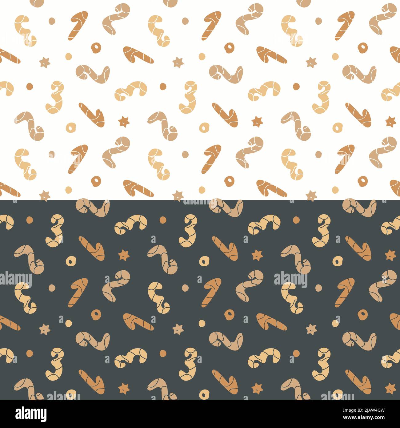 Baby cartoon numbers seamless pattern. Hand drawn doodle design, pastel ...