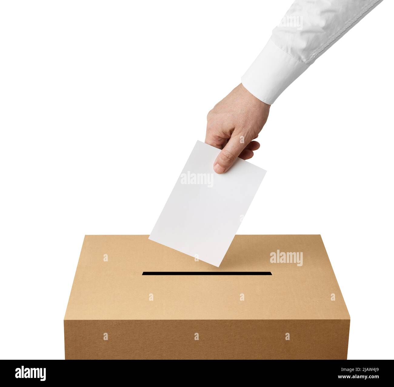 ballot box casting vote election Stock Photo - Alamy