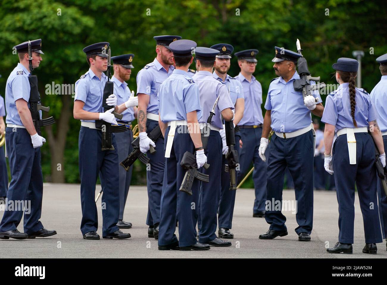 Royal Air Force personnel prepare for their role in the Queen's ...