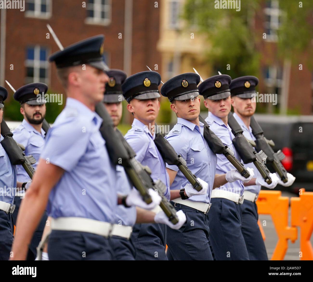Royal Air Force personnel prepare for their role in the Queen's ...