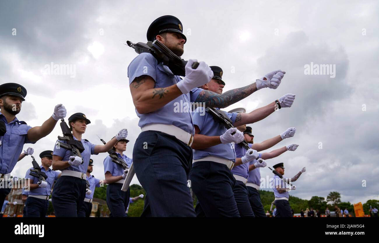 Royal Air Force personnel prepare for their role in the Queen's ...