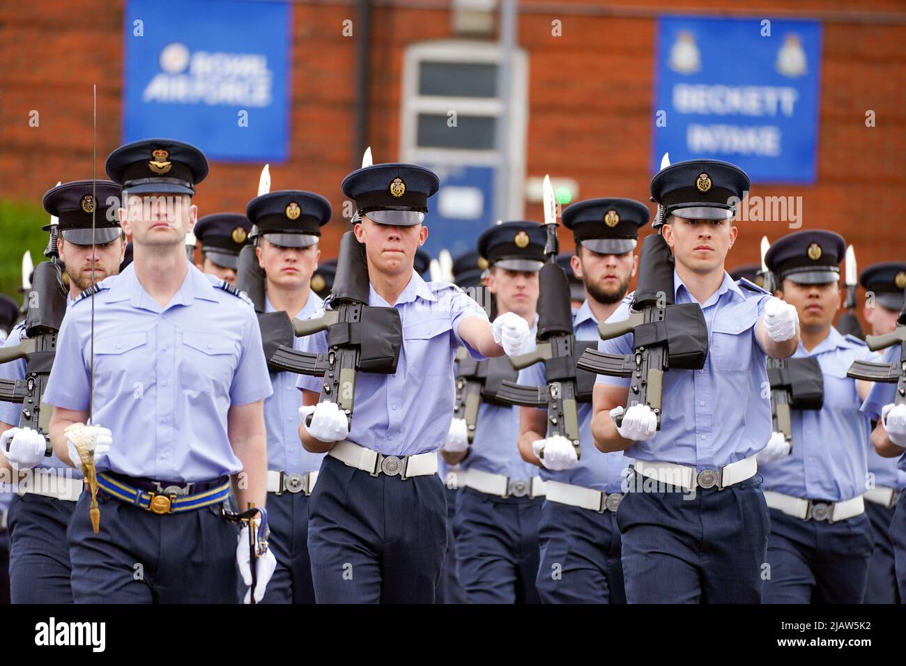 Royal Air Force personnel prepare for their role in the Queen's ...