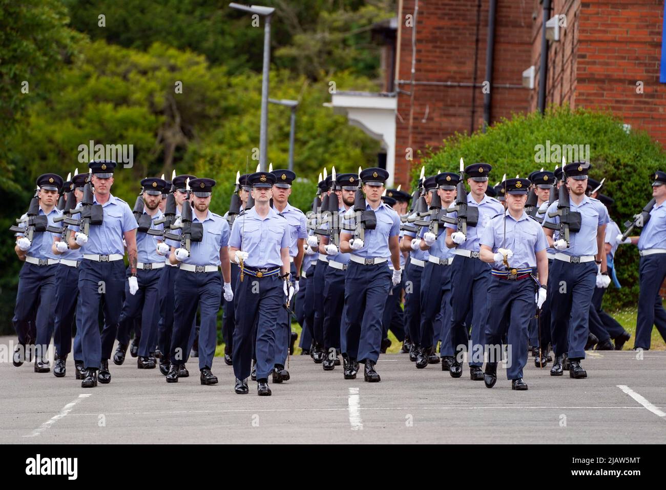 Royal Air Force personnel prepare for their role in the Queen's ...