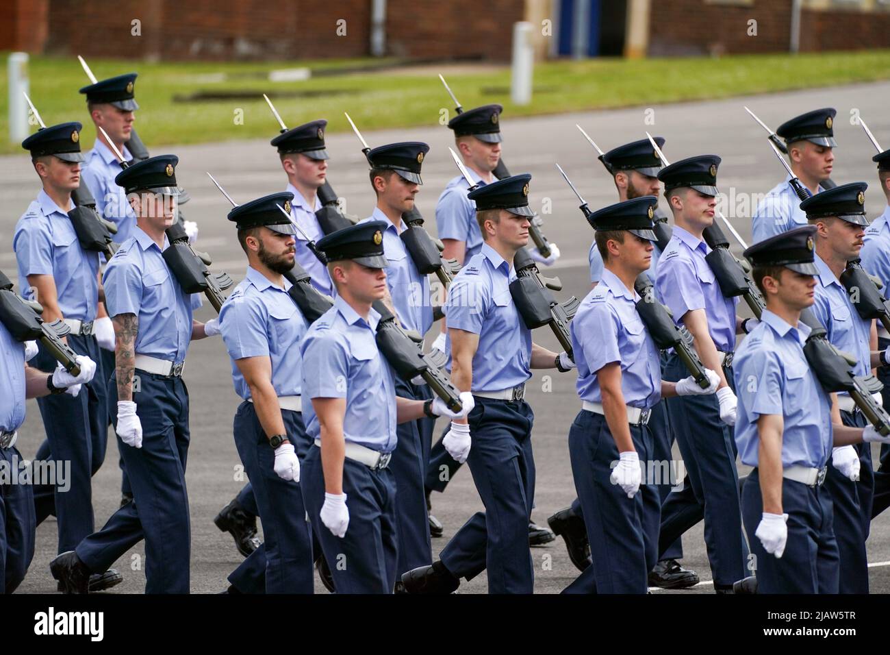 Royal Air Force personnel prepare for their role in the Queen's ...