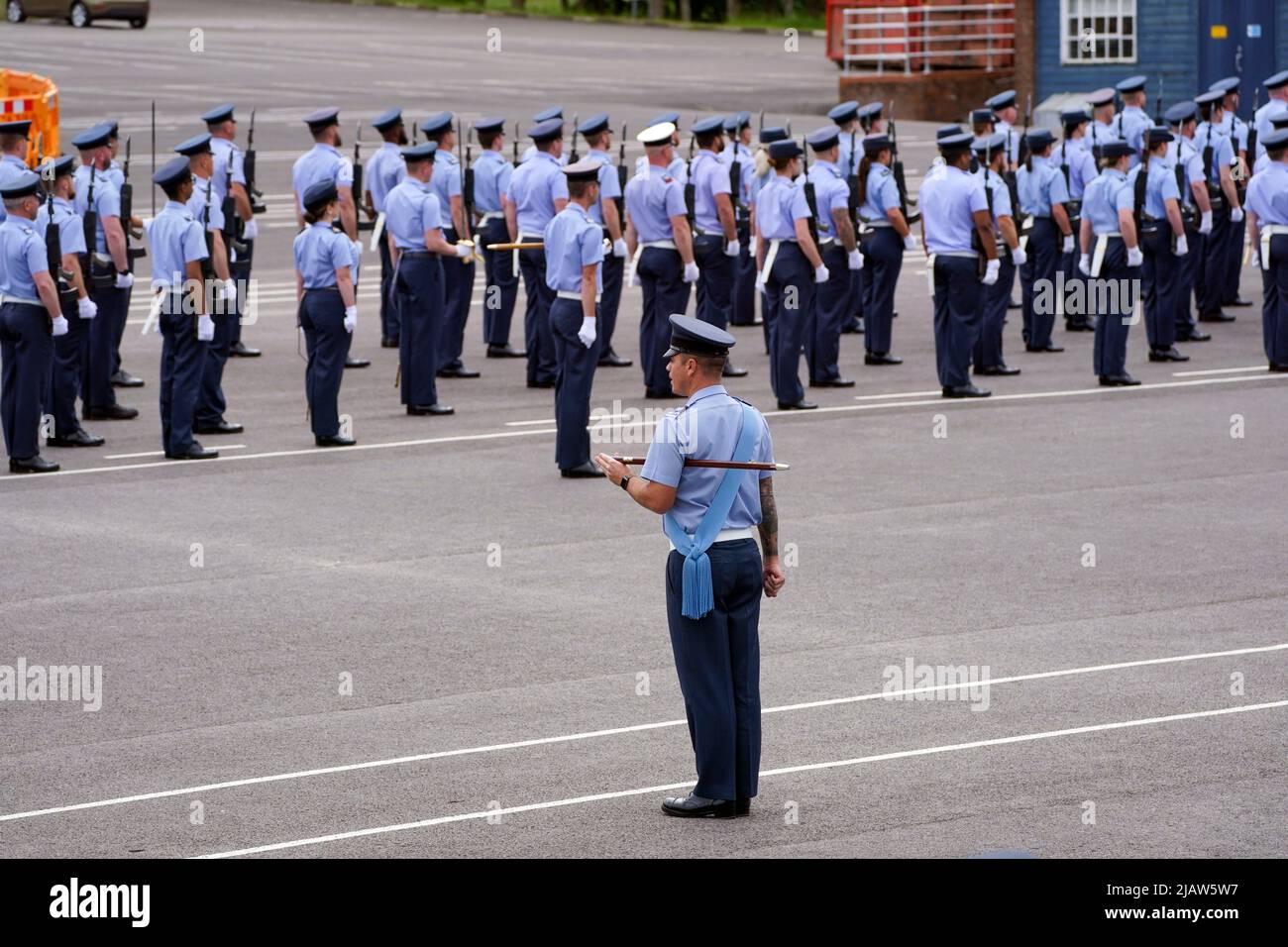 Royal Air Force personnel prepare for their role in the Queen's ...