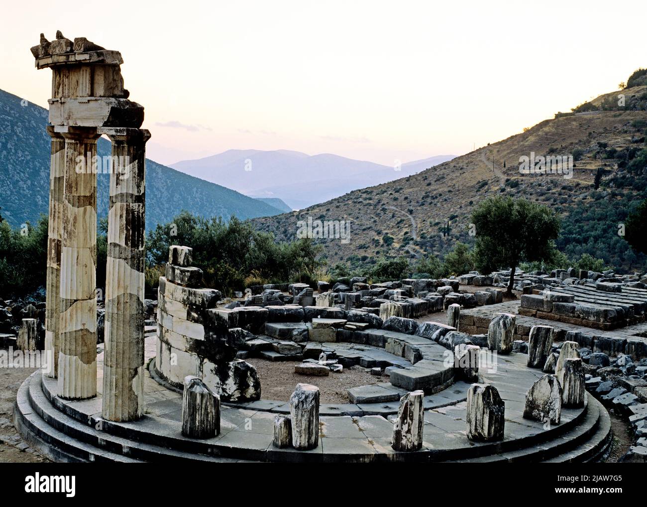 The Tholos of Delphi Greece Stock Photo - Alamy