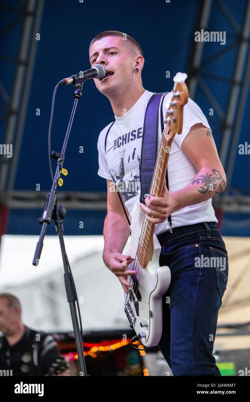 Milan Italy. 30 May 2022. the English punk rock band GRADE 2 performs ...