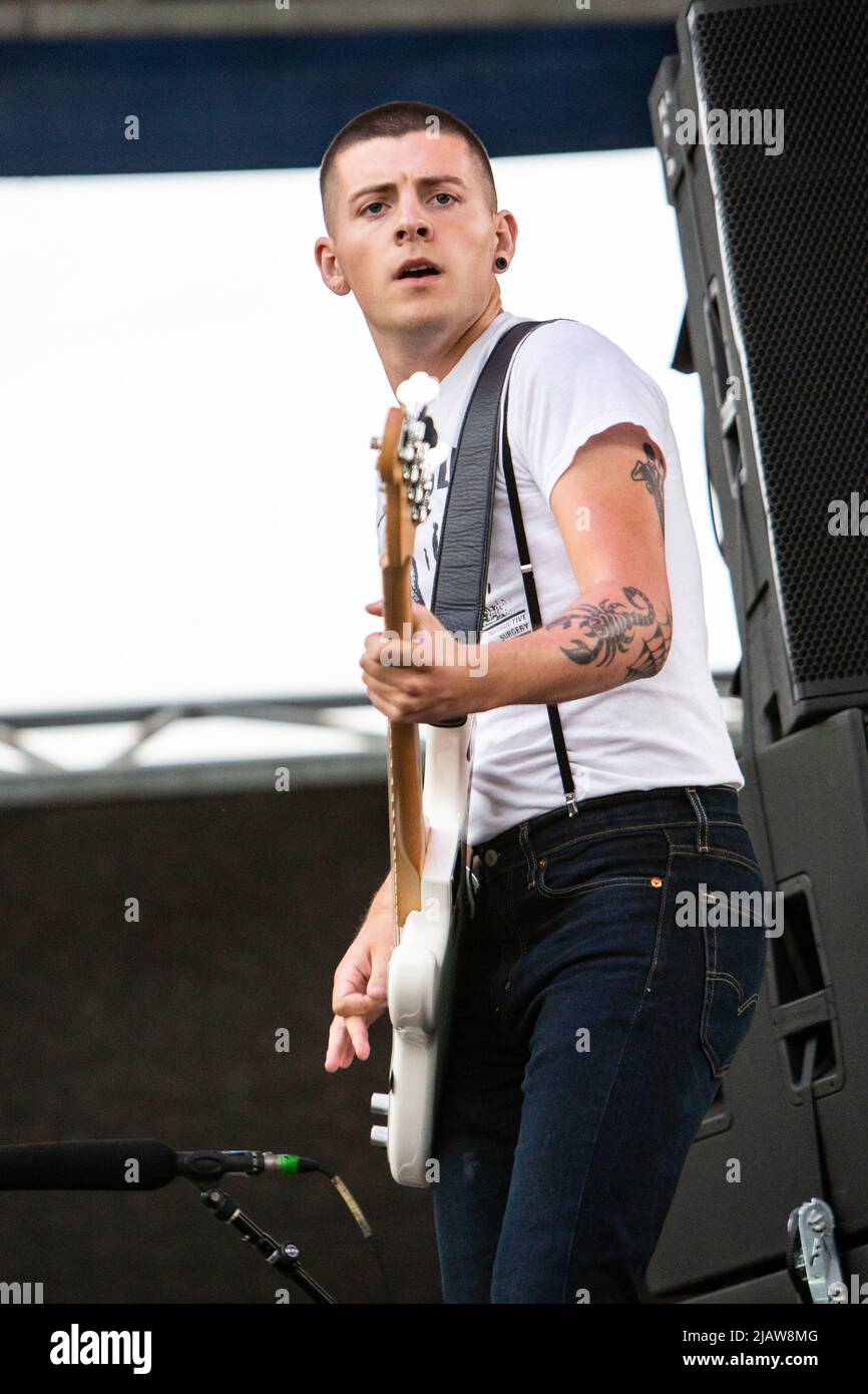 Milan Italy. 30 May 2022. the English punk rock band GRADE 2 performs ...