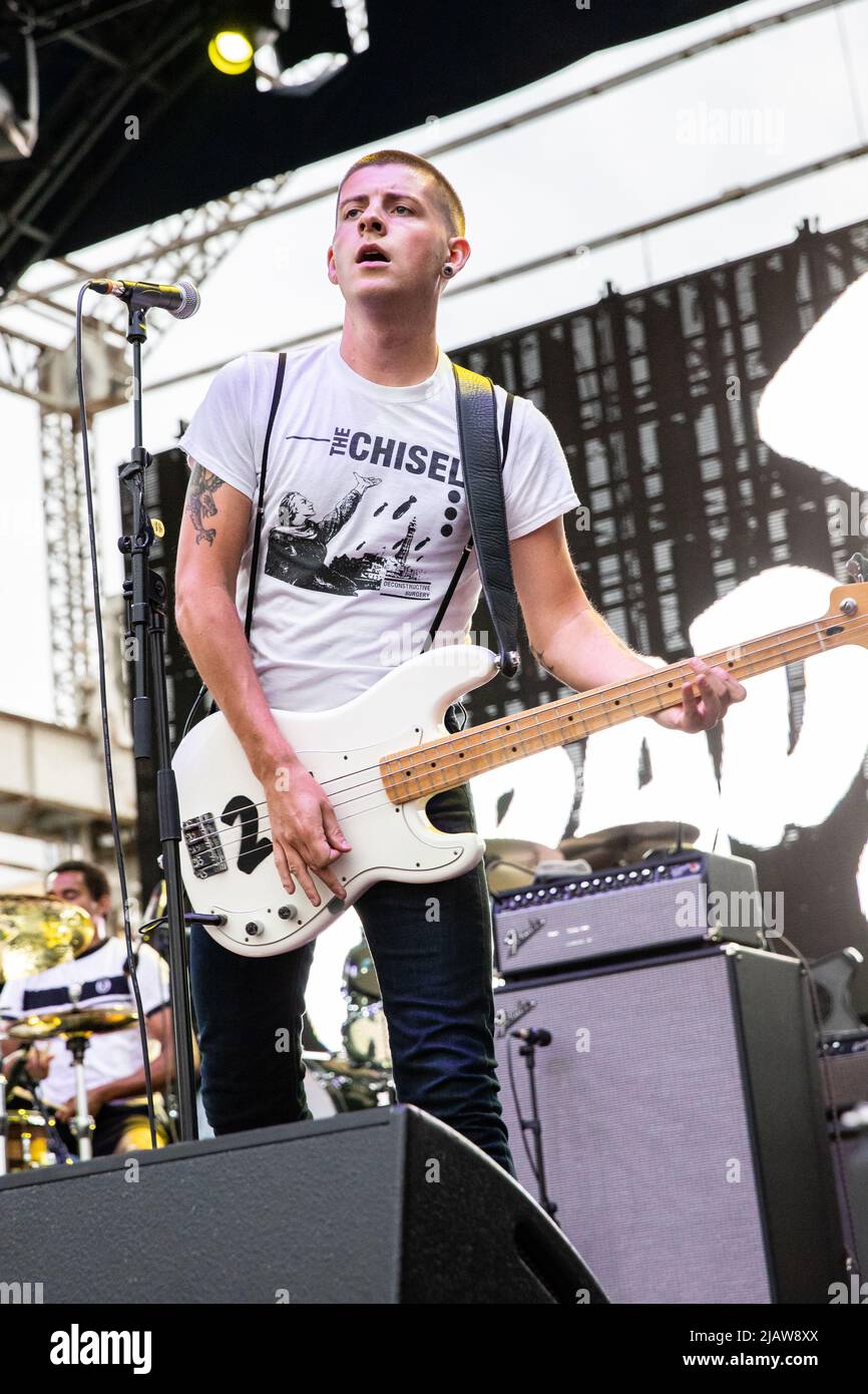 Milan Italy. 30 May 2022. the English punk rock band GRADE 2 performs ...