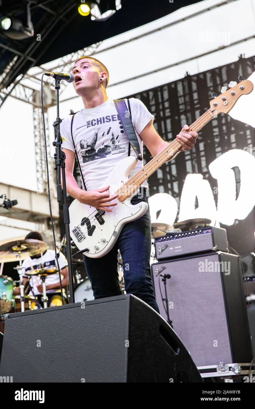 Milan Italy. 30 May 2022. the English punk rock band GRADE 2 performs ...