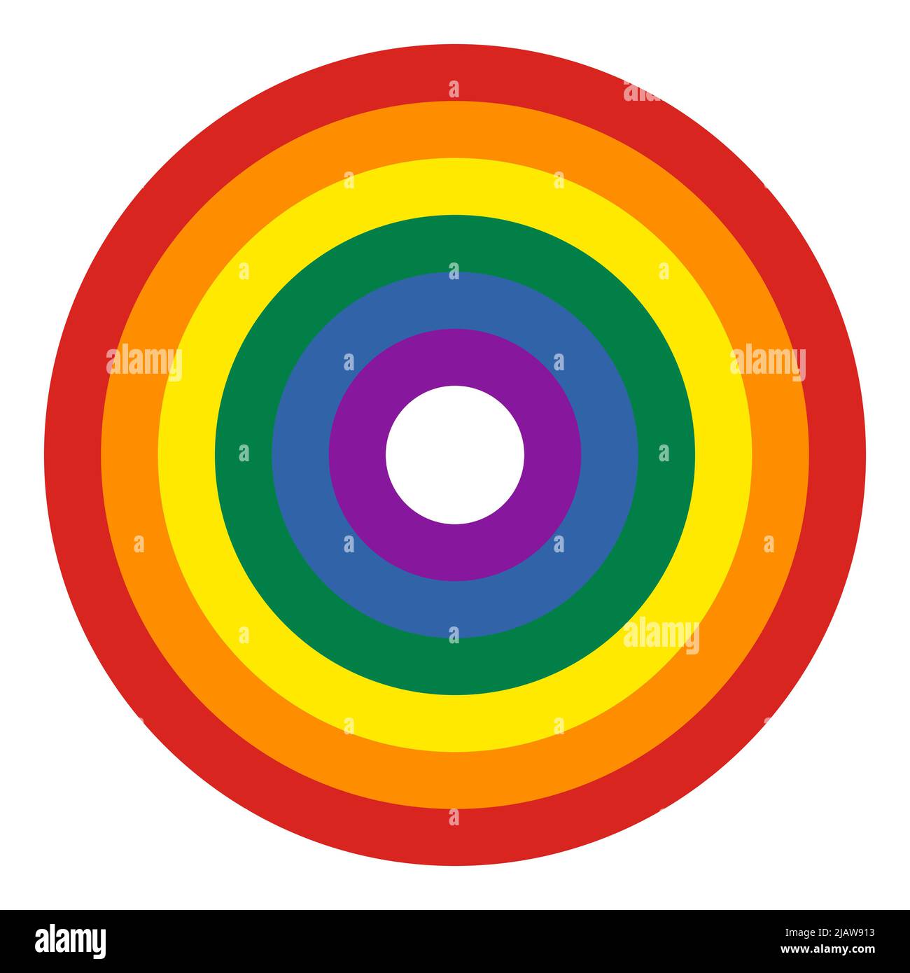 Round Pride Flag Rainbow Icon Isolated On White Background Lgbt Target