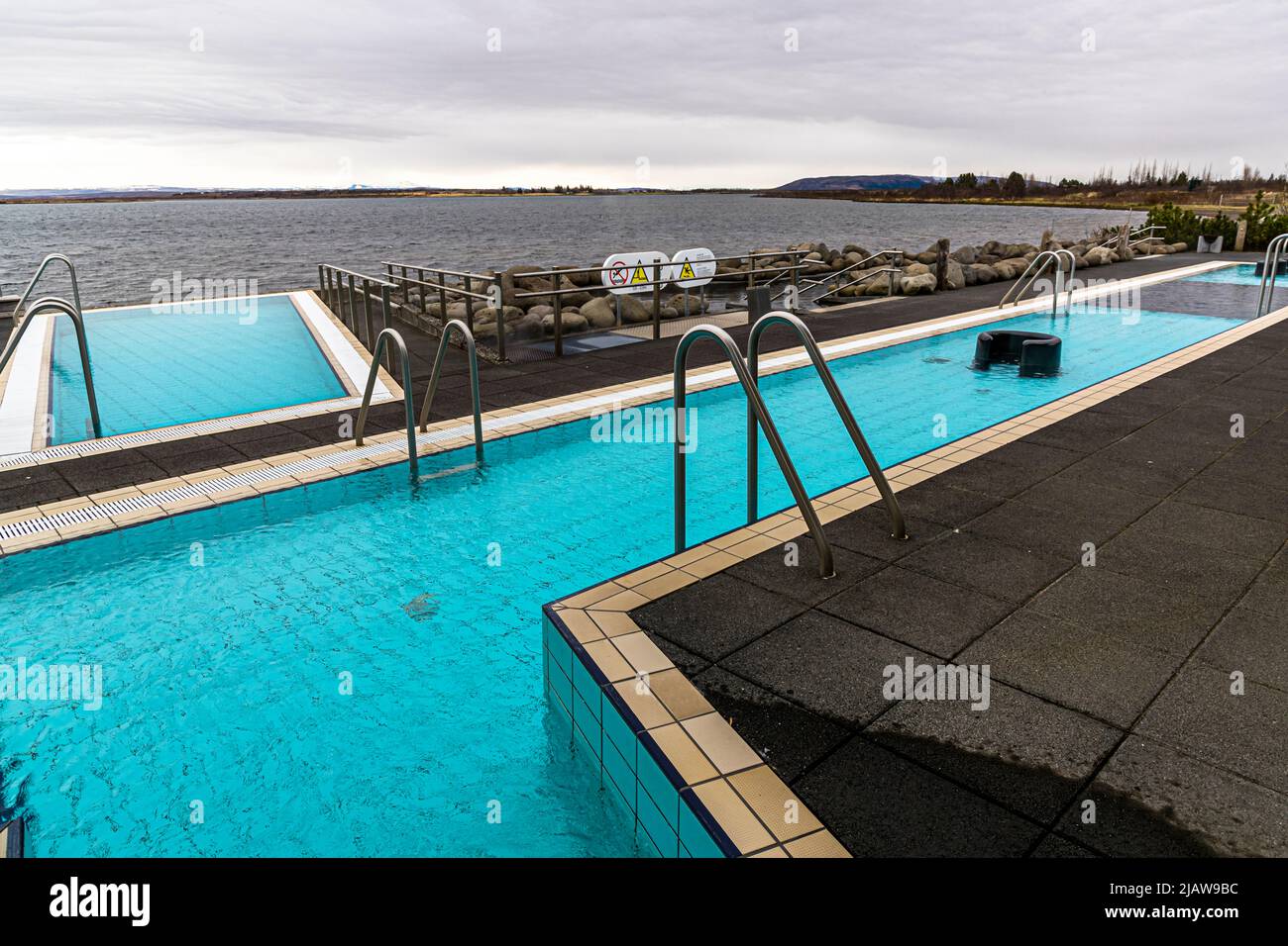 Swimming pool Laugarvatn Fontana, Iceland. Geothermal bath Laugarvatn ...