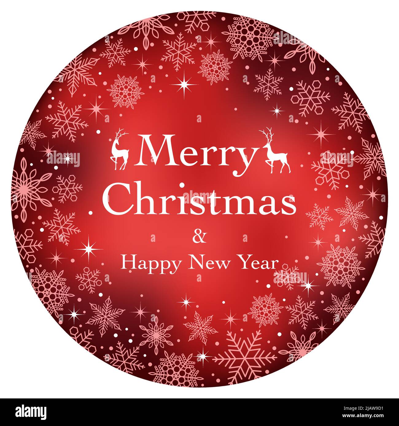 Merry Christmas And Happy New Year Abstract Round Vector Background ...