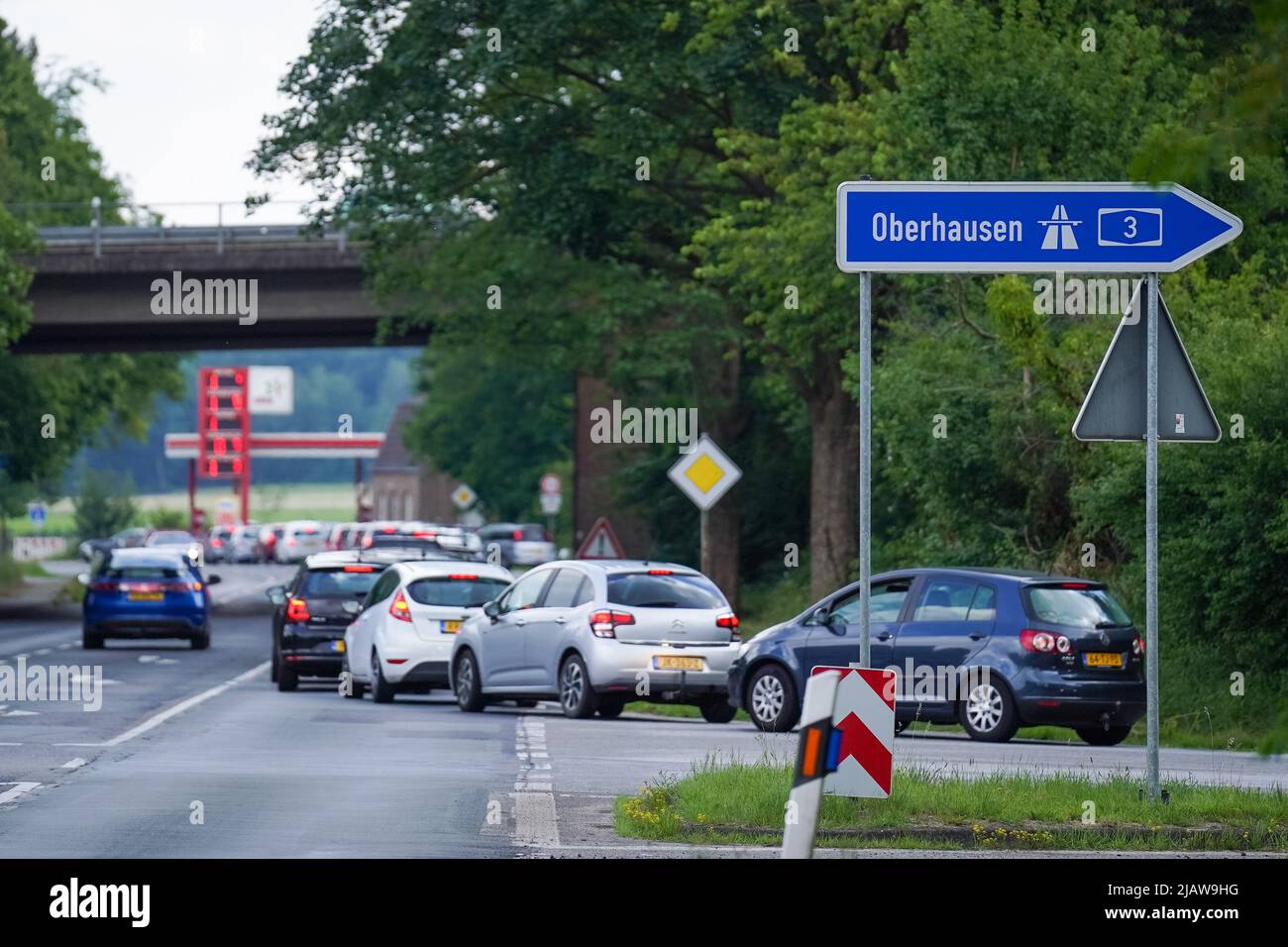 ELTEN, GERMANY - JUNE 1: Because of a tax deduction fuel prices in ...