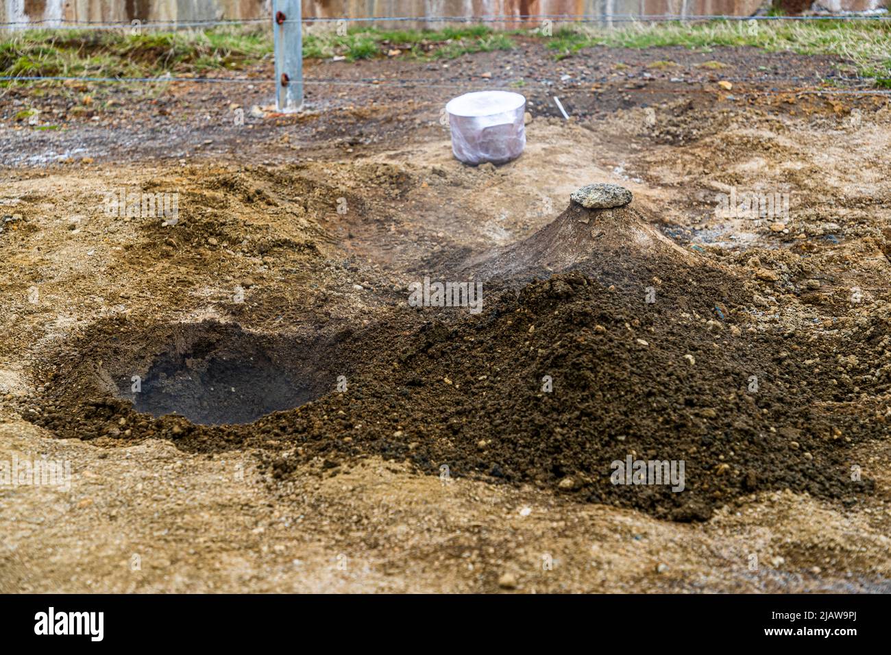 Fontana Bakery in Laugarvatn. Places where bread has been buried are ...