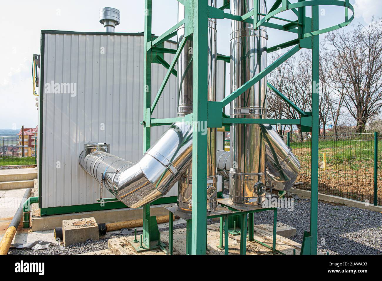 Boiler station building Stock Photo - Alamy