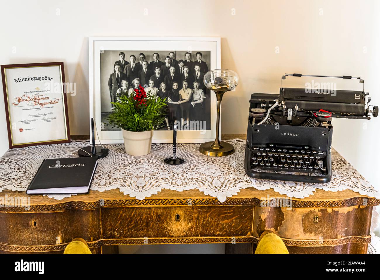 Héraðsskólin is the former school of Laugarvatn. Designed by the state ...