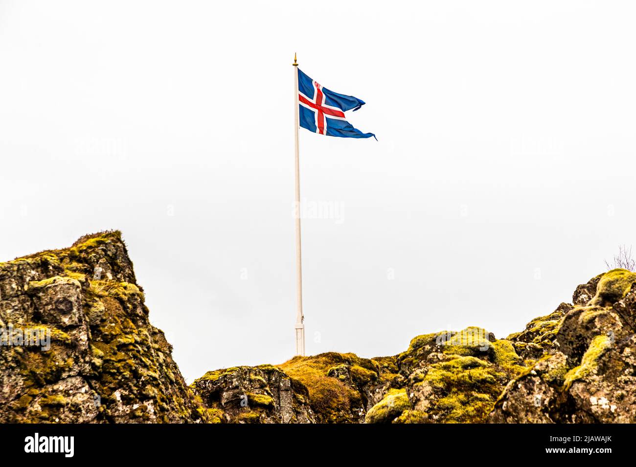 Icelandic flag flying in hi-res stock photography and images - Alamy