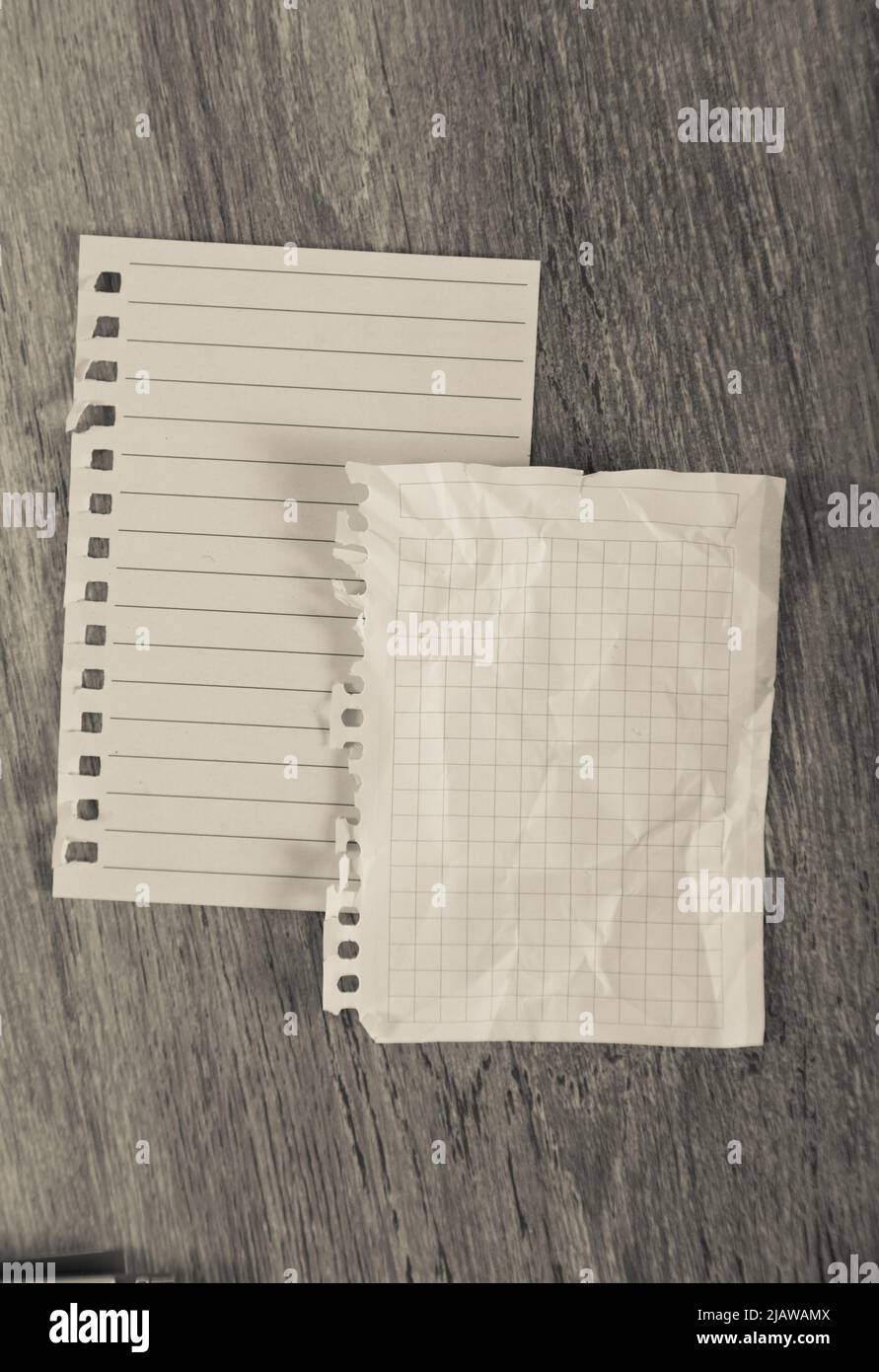 Crumpled torn page Stock Photo - Alamy