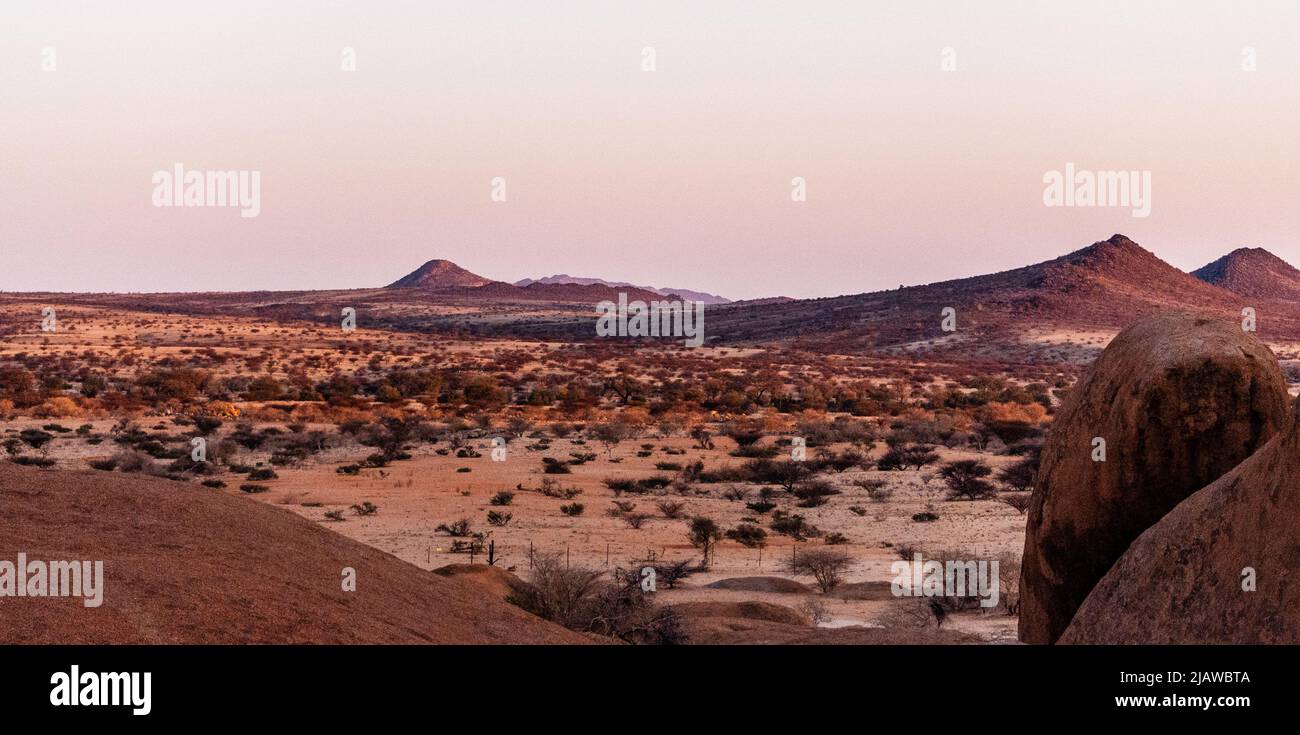 Impression of the Rocky Namibian Desert near Spitzkoppe during the ...