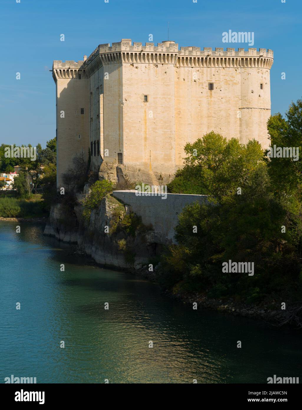 View of medieval castle of Tarascon Stock Photo - Alamy