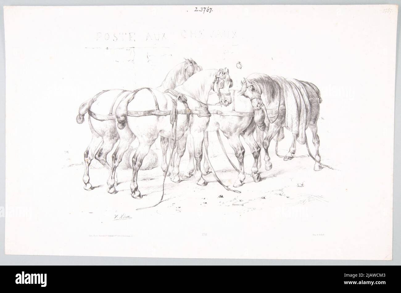 Horses Litographic Plant: Godard A. Delarue F., Adam, Victor Jean ...