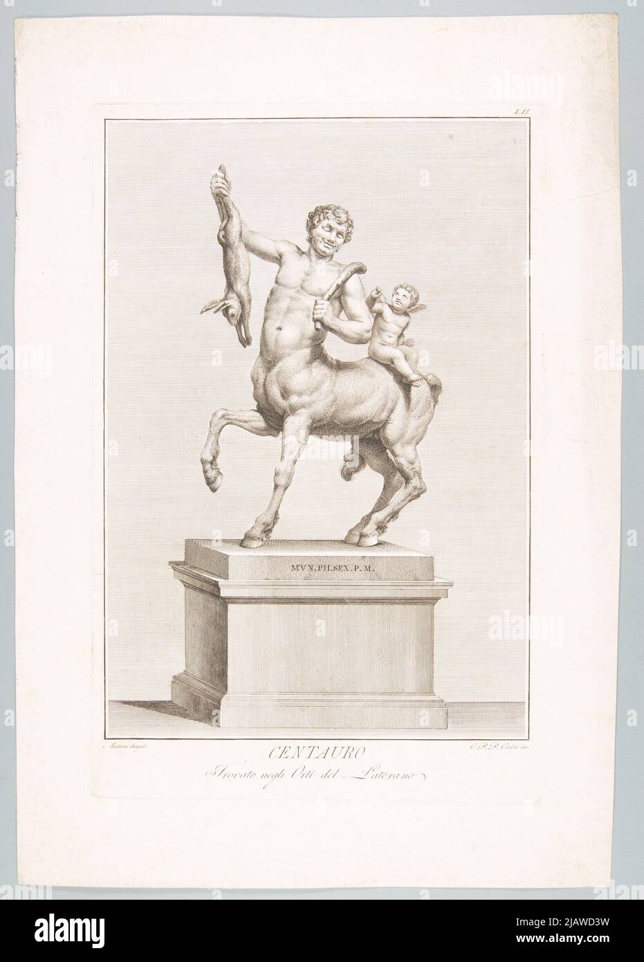 Centaur statue with Amor (Eros) a Roman copy of the Greek Hellenistic ...