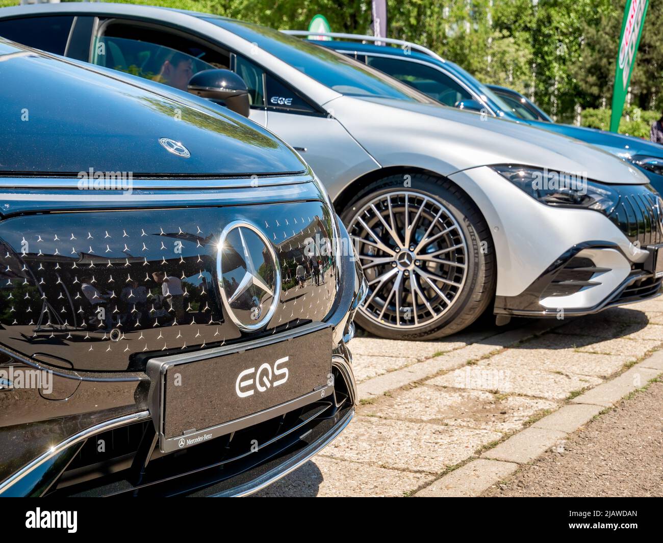 Bucharest, Romania - 05.20.2022: Close up detail with the new Mercedes ...