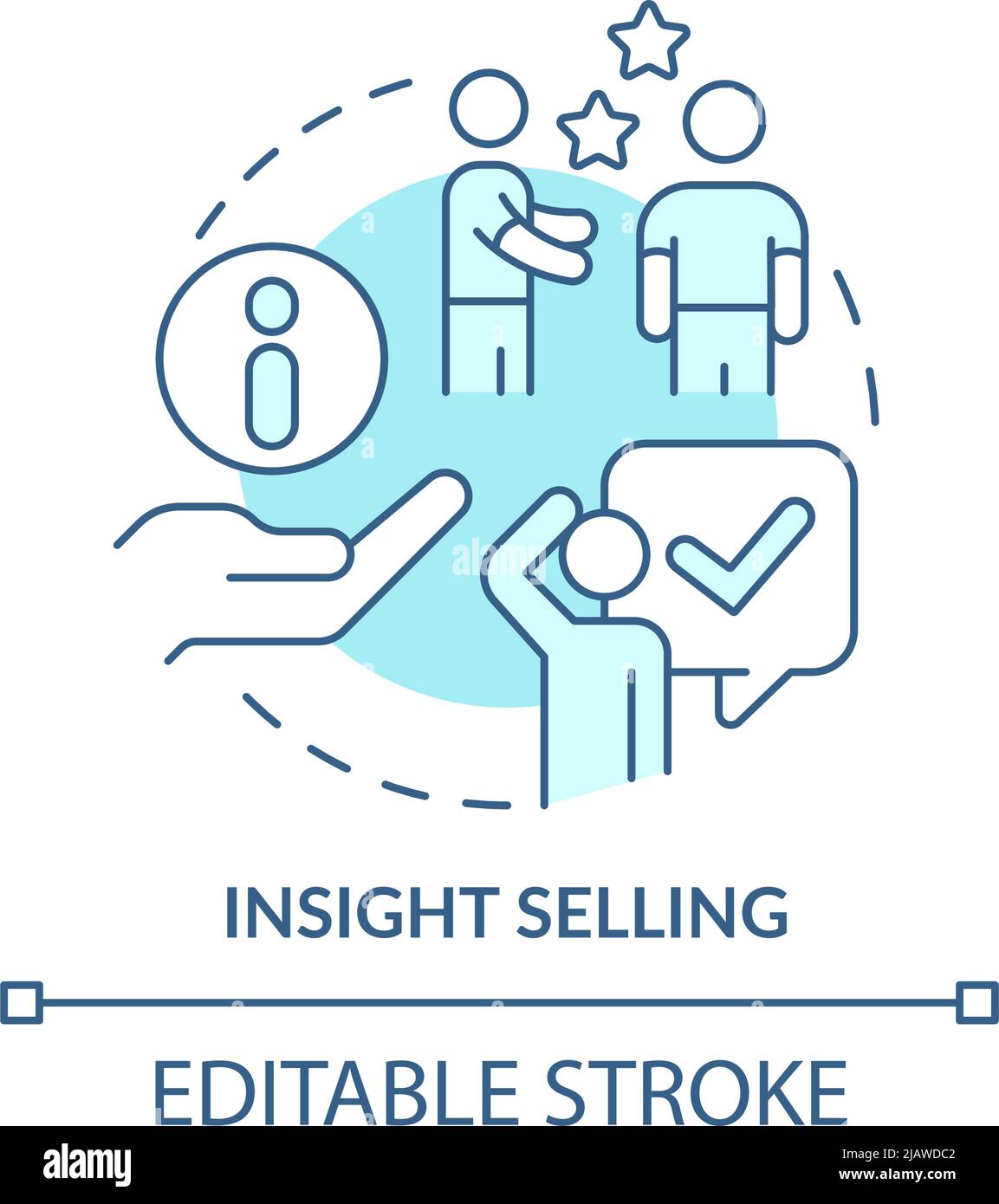 Insight selling turquoise concept icon Stock Vector Image & Art - Alamy