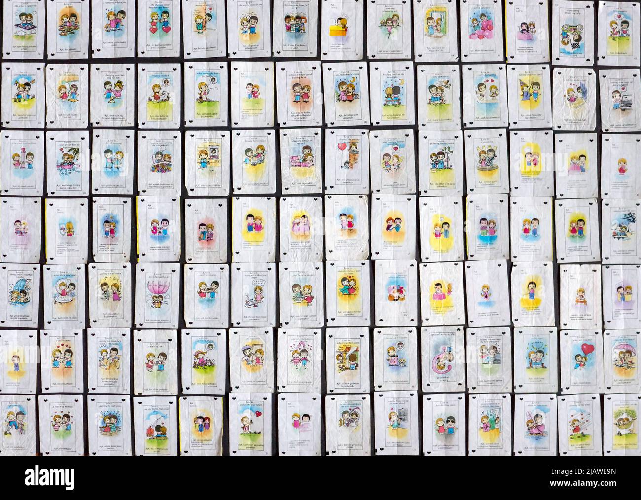 Lot of Turkish chewing gum inserts.1980s - 1990s Stock Photo - Alamy
