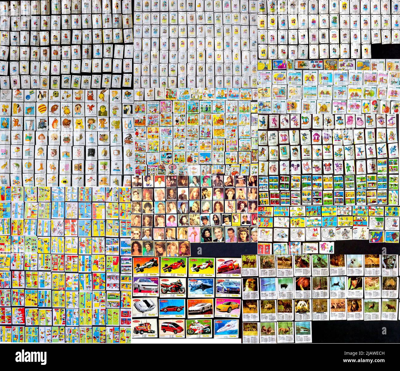Big lot of Turkish chewing gum inserts.1980s - 1990s Stock Photo - Alamy