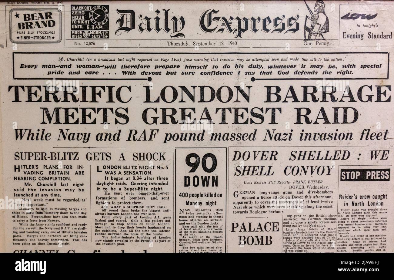 12th september 1940 hi-res stock photography and images - Alamy