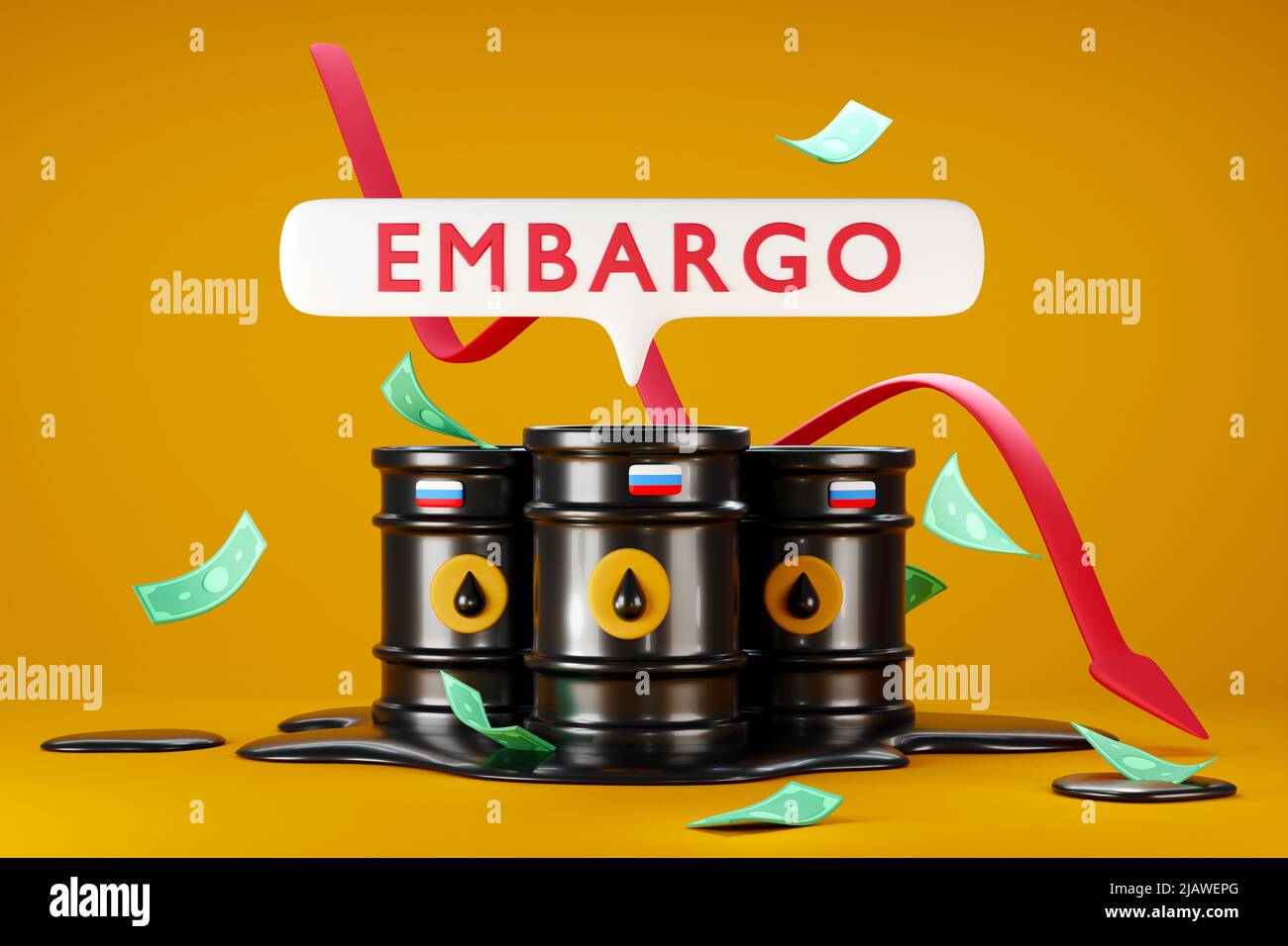 russian crude oil embargo concept background Stock Photo - Alamy