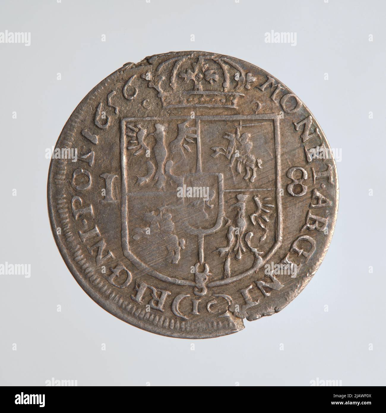 Jan Kazimierz (1649–1668), Crown Ort, Kraków; 1656 Mint of Kraków, Jan ...