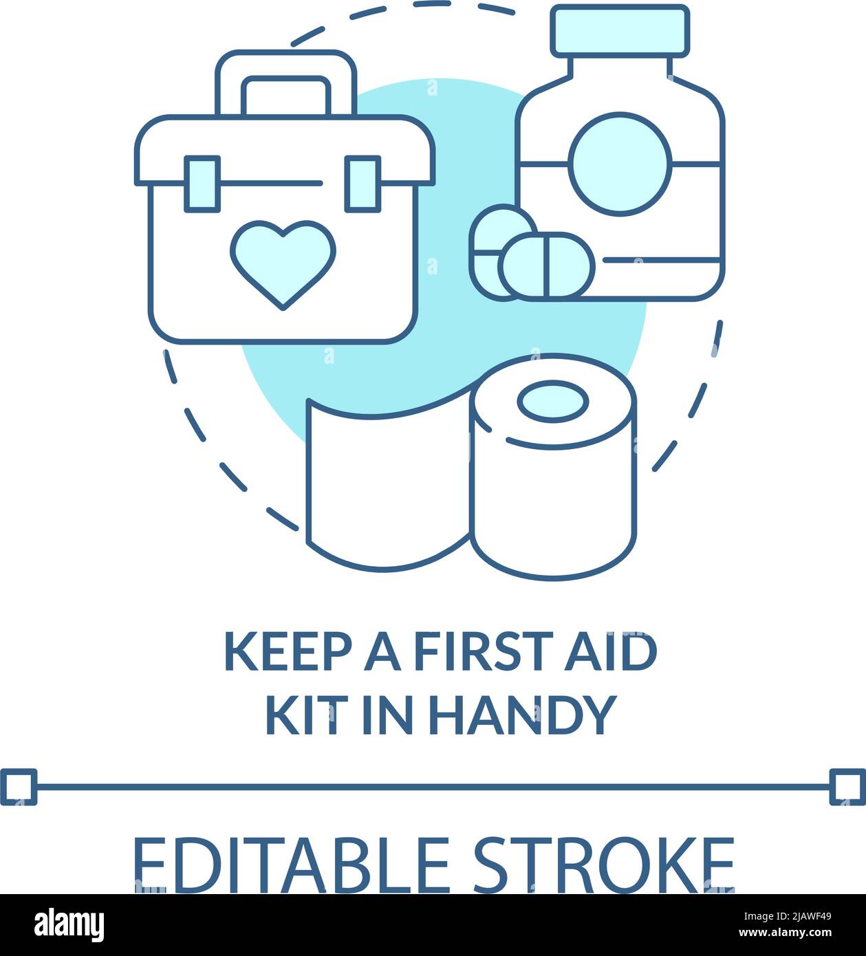 Turquoise first aid kit icon hi-res stock photography and images - Alamy
