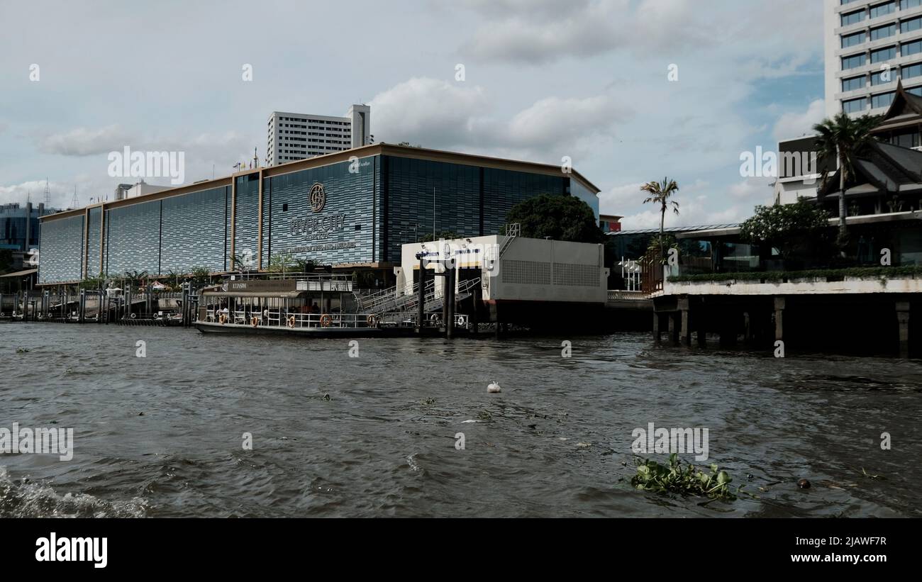 Ferry Boat Pier River City Shopping Mall Chao Phraya River Bangkok ...