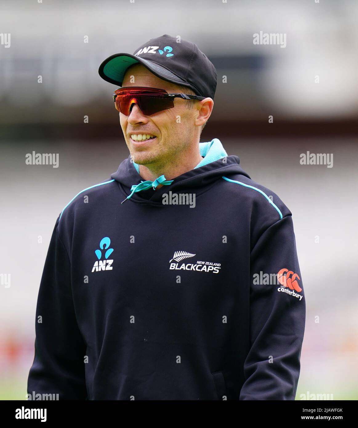 New Zealand's Tim Southee during a nets session at Lord's Cricket ...