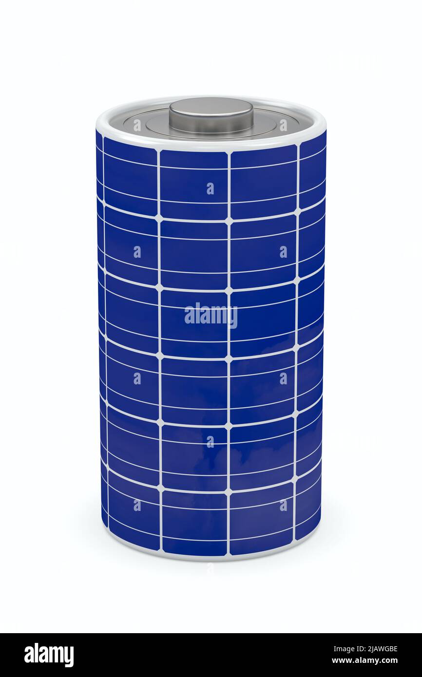 solar panel battery on white background. Isolated 3D illustration Stock ...