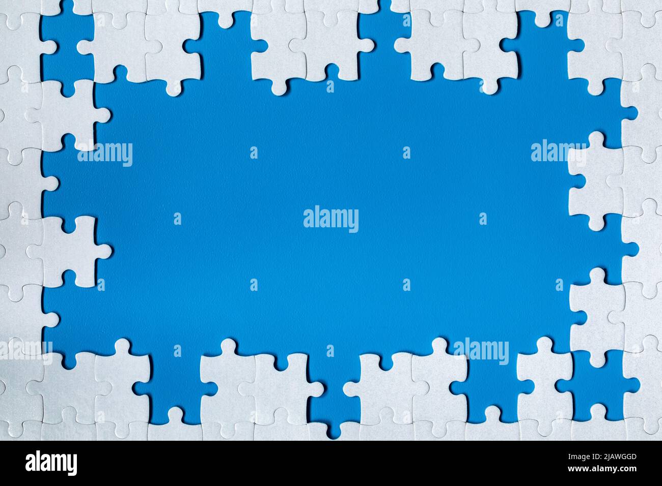 Framework puzzle pieces on white hi-res stock photography and images ...