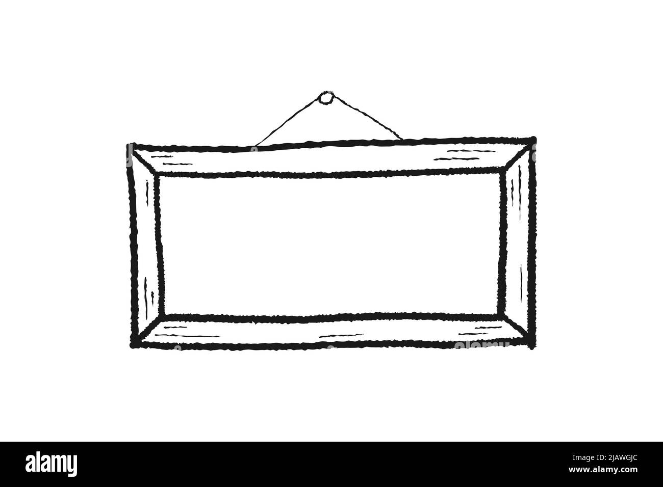 Picture frame sketch. Vector illustration pic frame doodle Stock Vector ...
