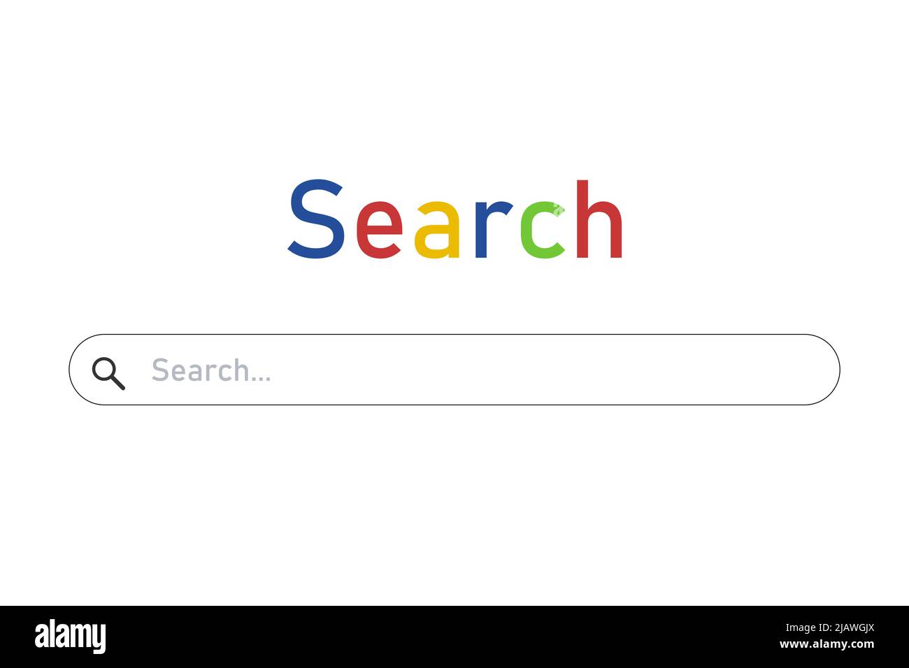 Search bar. Searching panel flat design. Online browser search box mockup Stock Vector Image ...